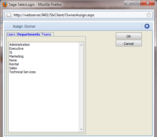SalesLogix web client issue with user titles | Customer FX